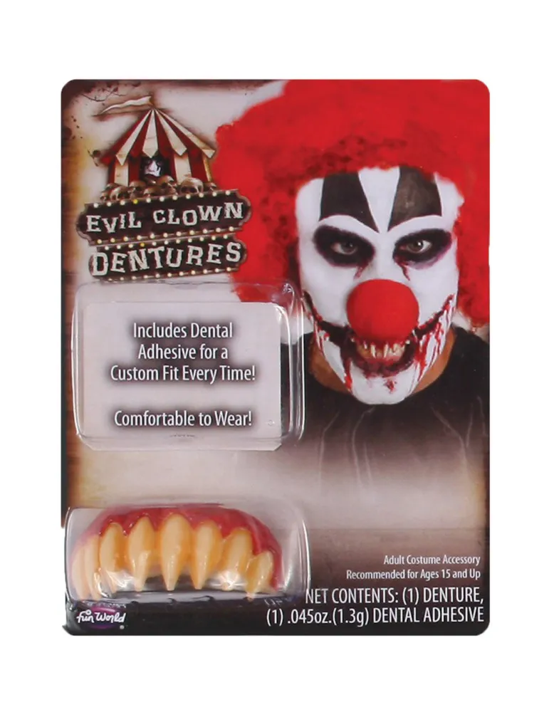 Horror Clown Fang Dentures | Halloween Costume Accessory – Costume N ...